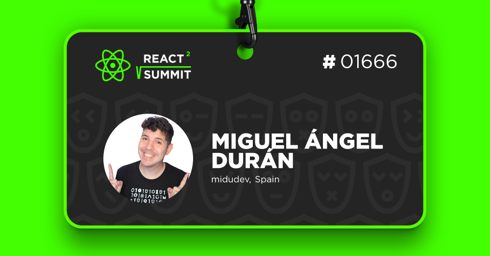 Miguel Ángel Durán's React Summit 2025 badge